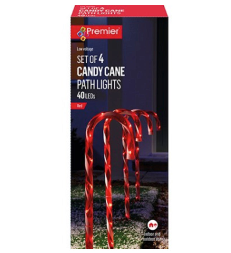 Candy Cane Path Lights - 4 Pieces - Various Colours Available ...